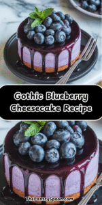 Gothic Blueberry Cheesecake Recipe – thepantryspoon.com