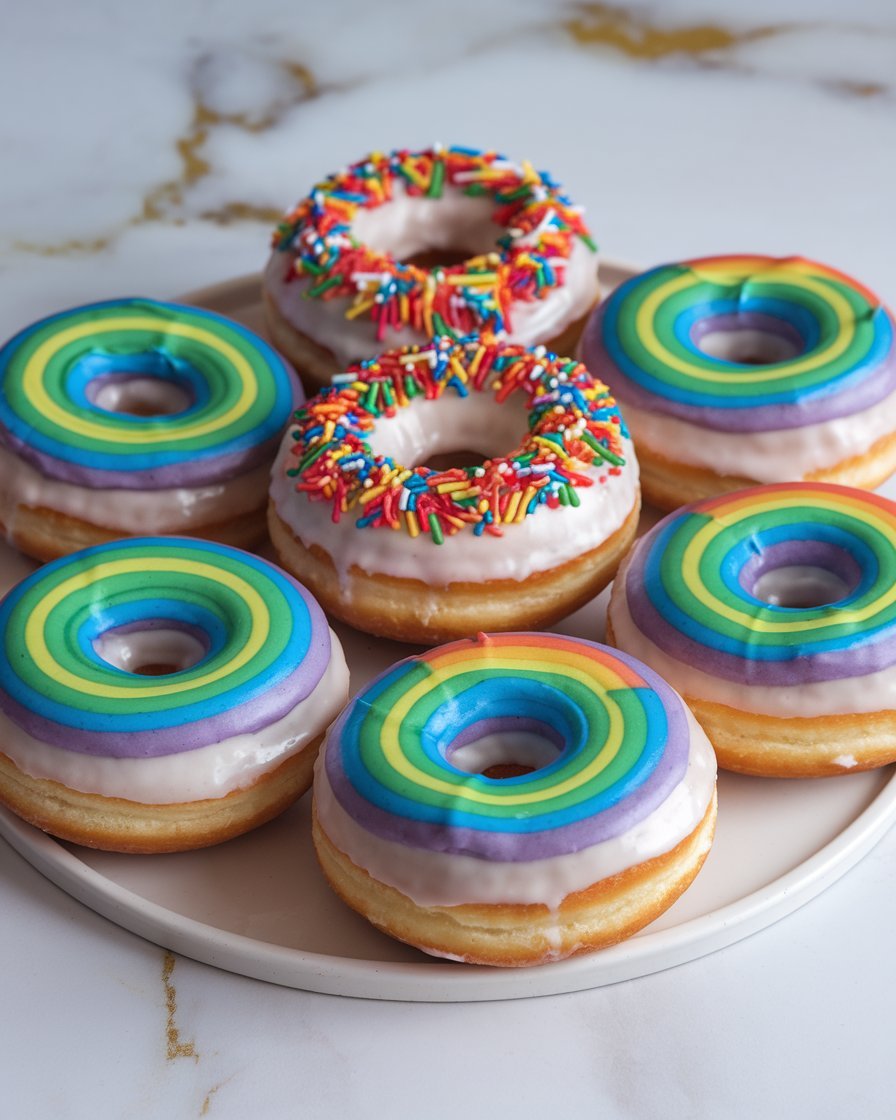 Vibrant Rainbow Donut Recipe For Celebrations – thepantryspoon.com