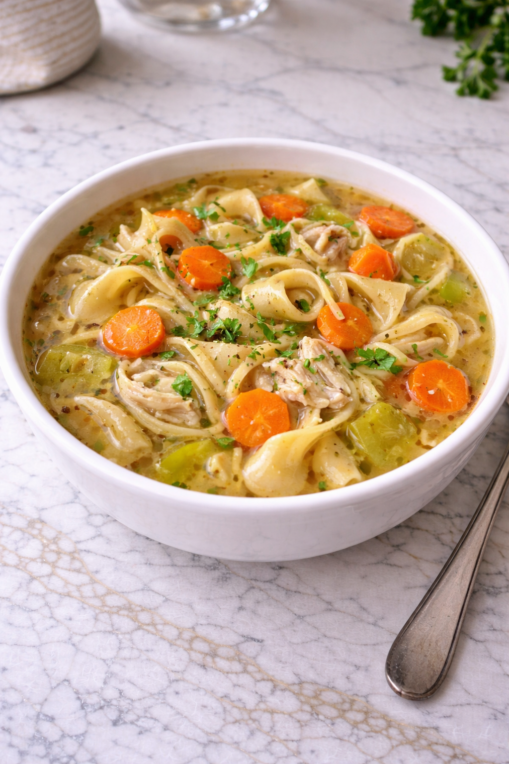 Soothing Crockpot Chicken Noodle Soup Recipe – thepantryspoon.com